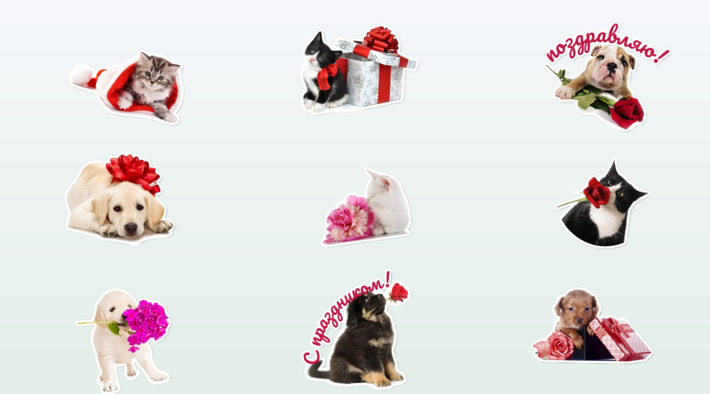 Pets - стикеры для Телеграм